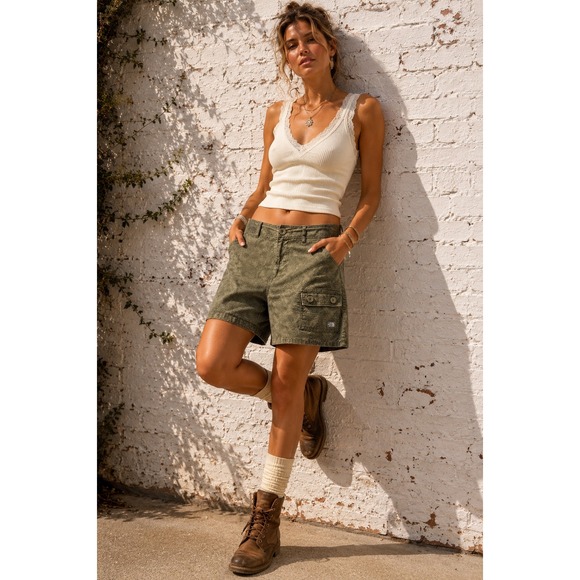 The North Face | Shorts | The North Face Green Cotton Ripstop Leaf ...